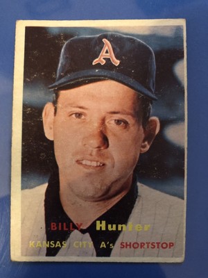 1957 Topps Baseball #207 Billy Hunter Kansas City Athletics | eBay
