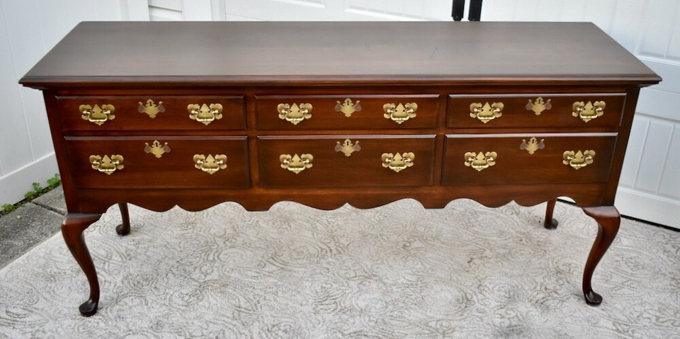 Vintage Harden Cherry Six Drawer Queen Anne Style Server/Sideboard | eBay