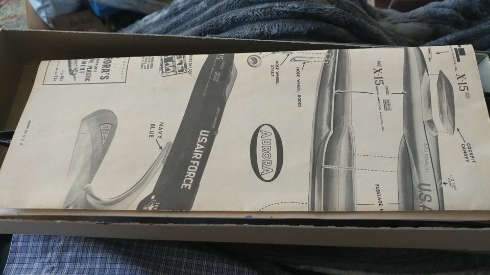 1962 AURORA X15 ROCKET POWERED NASA USAF AIRPLANE MODEL KIT! 120-100 | eBay