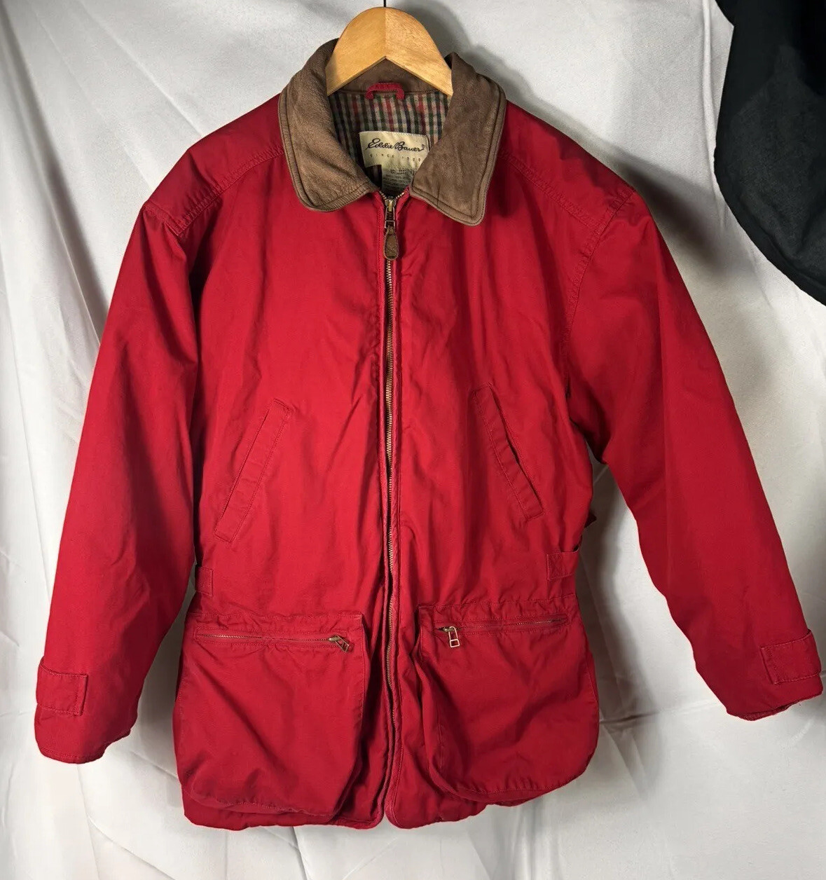 Eddie Bauer Vintage Puffy Red Down Chore Coat Jacket … - Gem