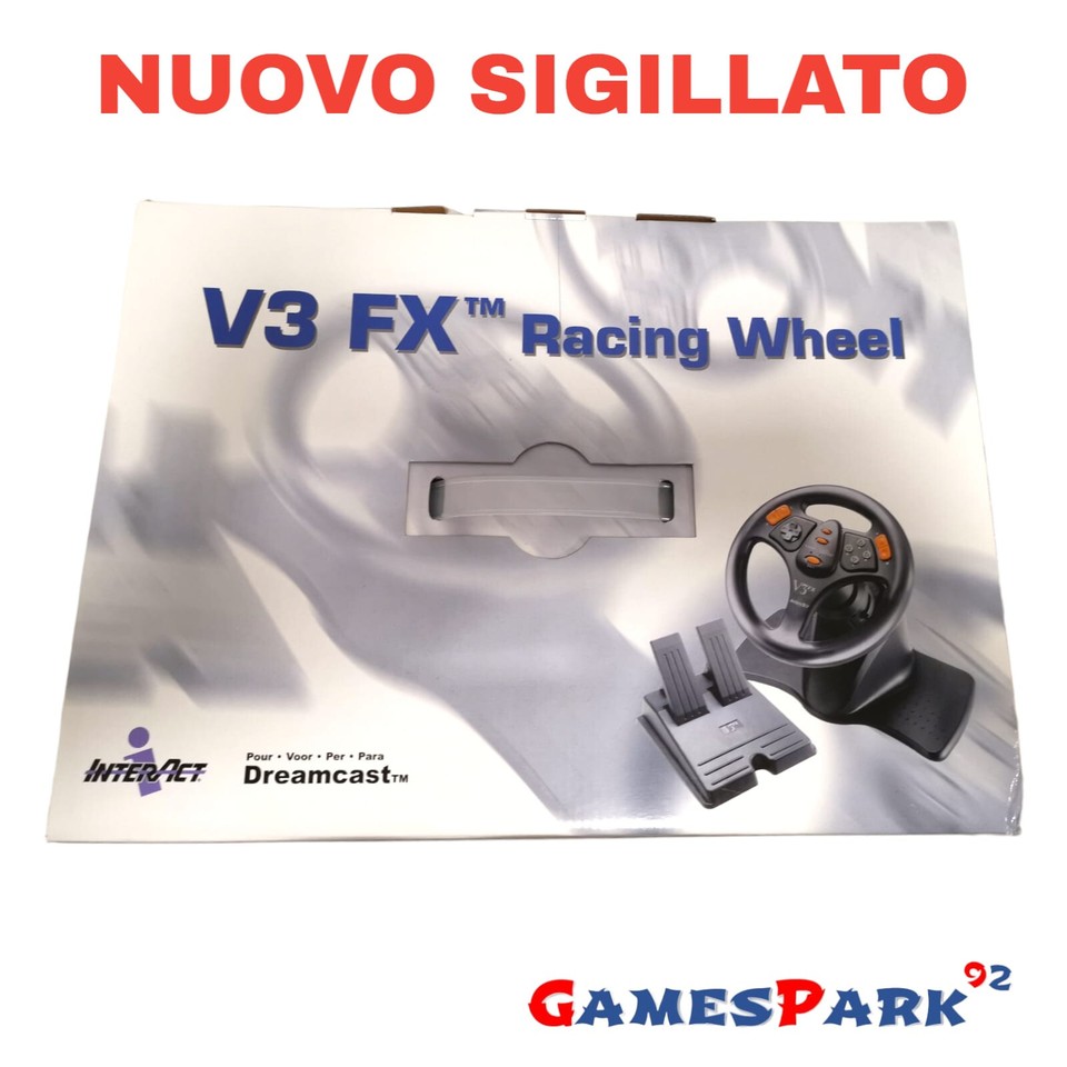 VOLANTE DREAMCAST V3 FX NUOVO ACCESSORIO PER DI X CORSA NEW SEALED ...