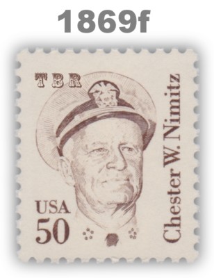 1869f Chester Nimitz 50c New Listing Large Block Tag Great Americans ...