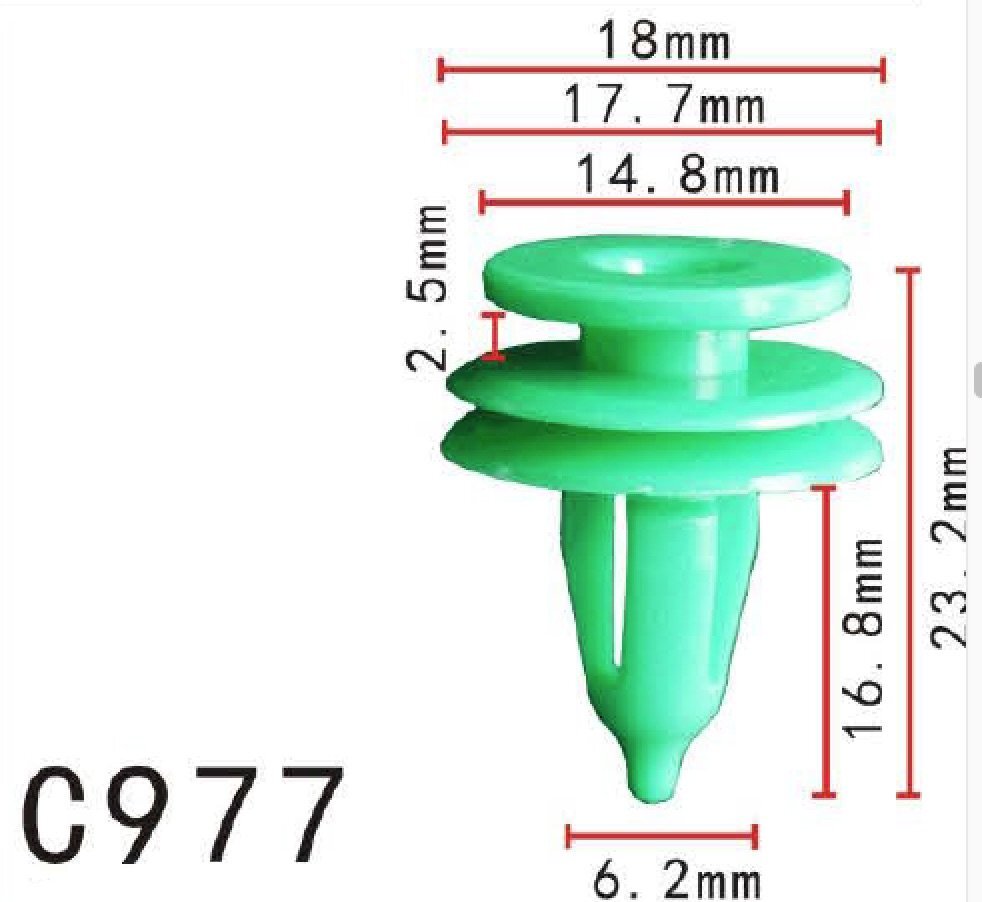 5PCS Fit Chrysler 6503204 Nylon Trim Panel Rivet Retainer Clip 8x16mm ...