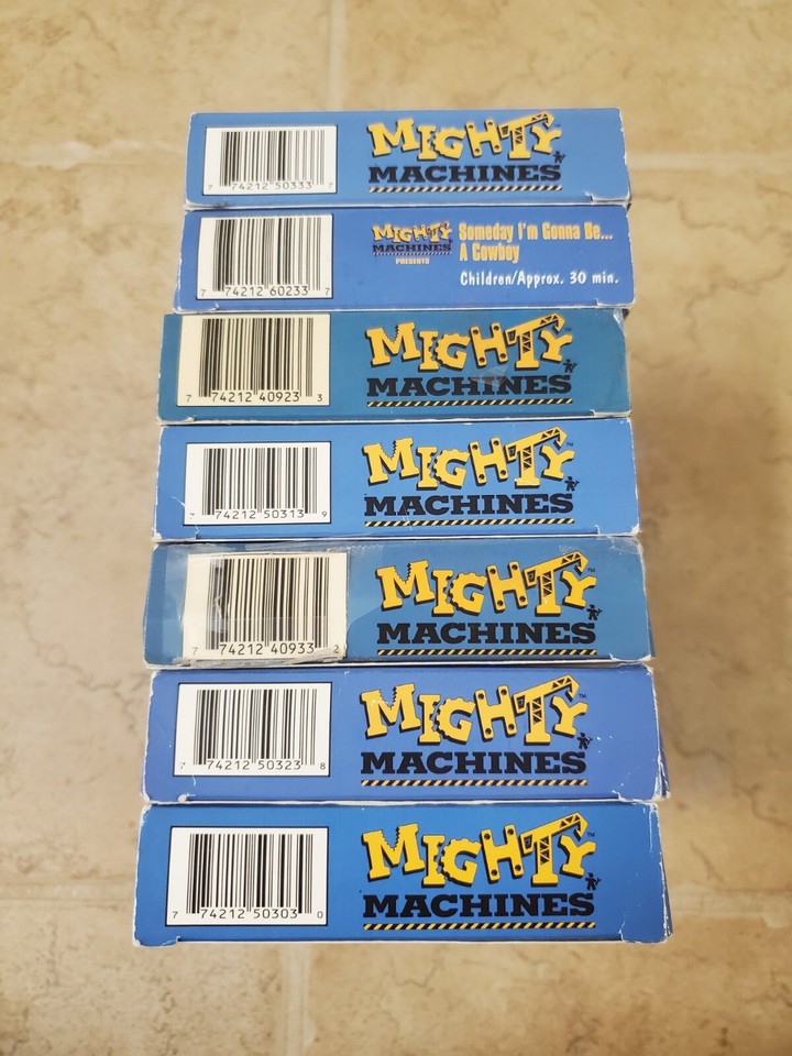 Rare HTF Kids Mighty Machines VHS Set Lot 1994 Malofilm Video 90s ...