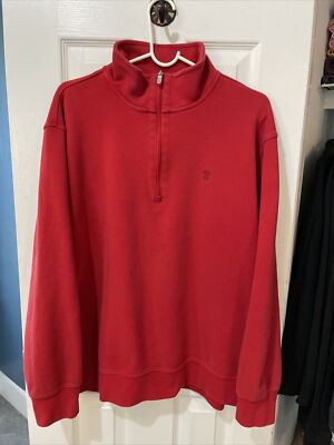 Izod Perform Men’s Red Quarter Zip Pullover Sweatshirt Size XL | eBay