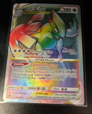 Lugia Vstar rainbow rare 202/195 silver tempest Pack Fresh! | eBay