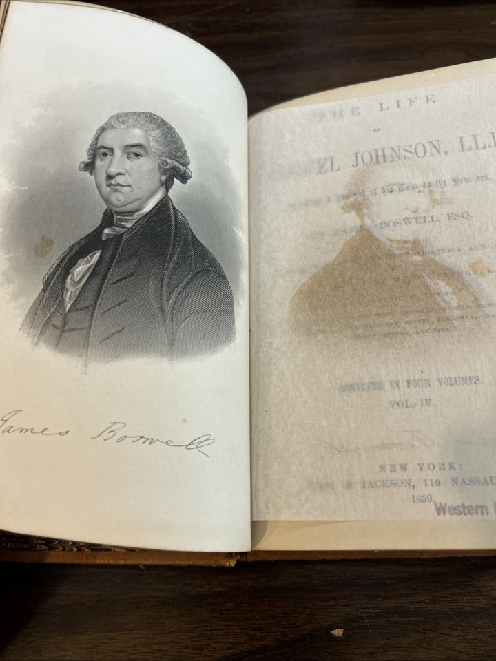 James Boswell - The Life of Samuel Johnson - Vols 3&4, 1858/1859 | eBay