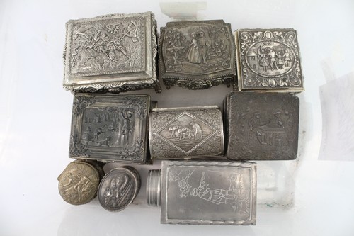 Metal Boxes Vintage Inc Silver Plate Repousse Cat Job Lot | eBay UK