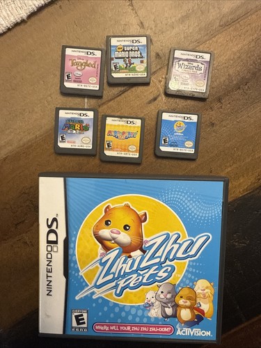 Lot Of 6 Nintendo DS Games. Super Mario Bros, X3 Wizards,Tangled, Zhu ...