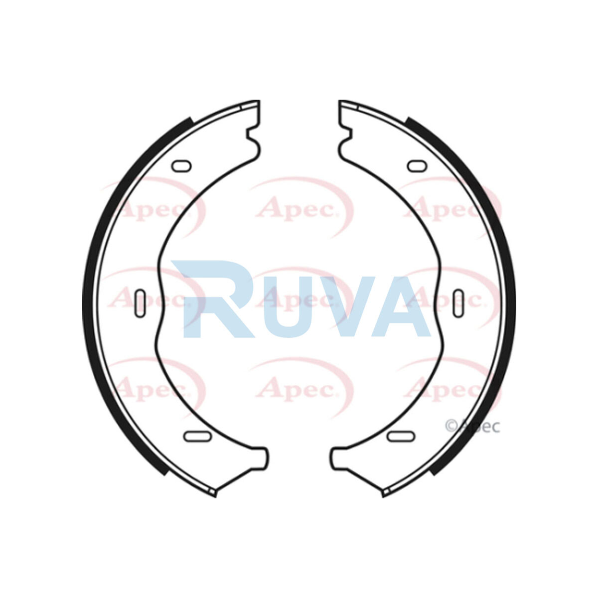 Fits Mercedes Vito 2003- Viano 2003- Ruva Rear Hand Brake Shoes Set ...