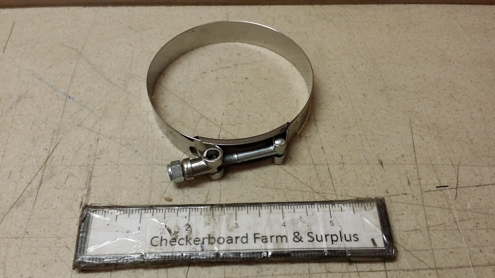 NOS Voss TCS-400 4" x 3/4" T-Band Stainless Steel Hose Clamp 119482-17 ...