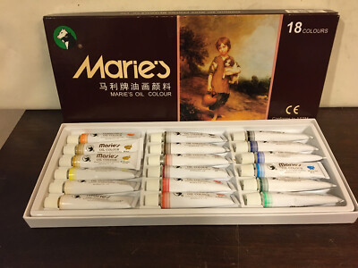 Marie's Oil Colour, 18 colors in box, hardly any sign of use. | eBay