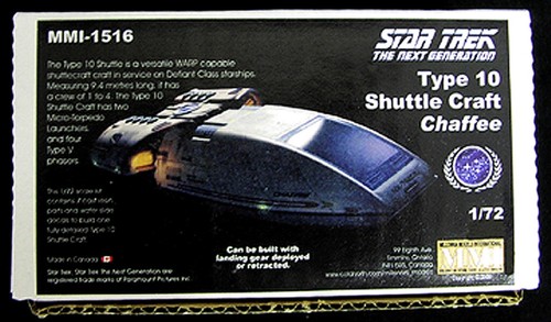 STAR TREK - Type 10 Shuttle Craft Chaffee - 1:72 Scale - Resin Model ...
