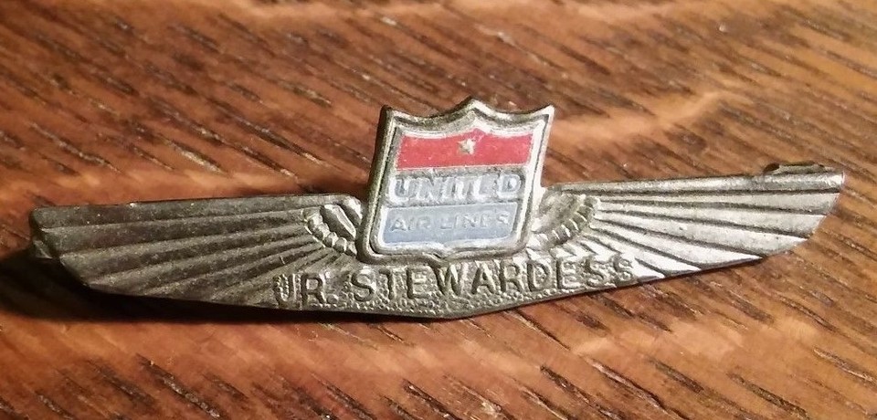 United Air Lines Junior Stewardess Wings - Vintage UAL Jr. Flight ...