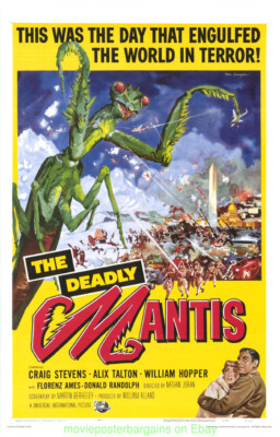DEADLY MANTIS MOVIE POSTER 1957 Film 11 BY 17 Inch With Hard Plastic ...