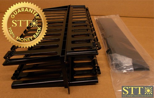WMP1E PANDUIT PATCHLINK HORIZONTAL CABLE MANAGER 19" FRONT & BACK 2 RU ...