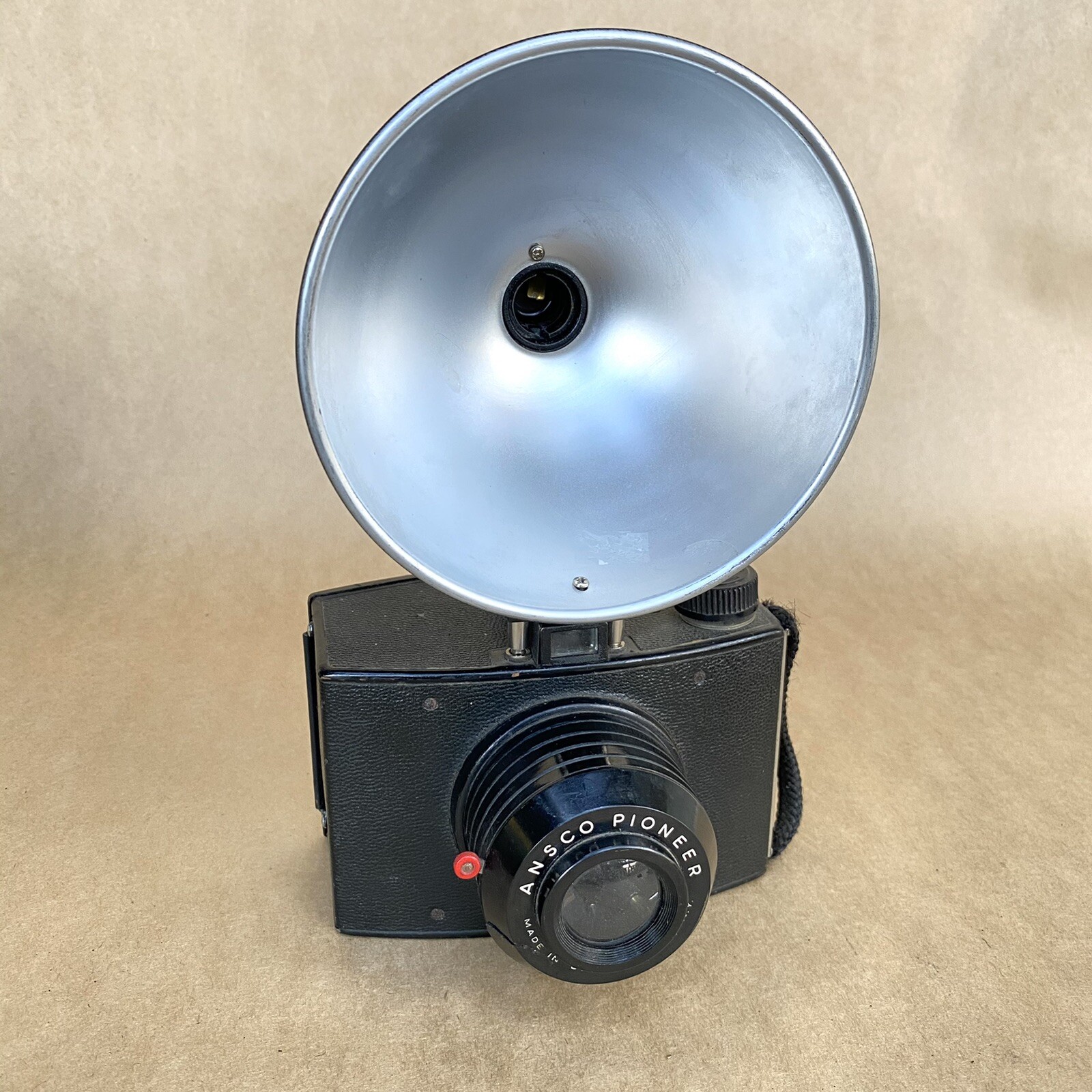 Ansco Pioneer Vintage Box Film Camera W/ Flash Attachment - GOOD | eBay