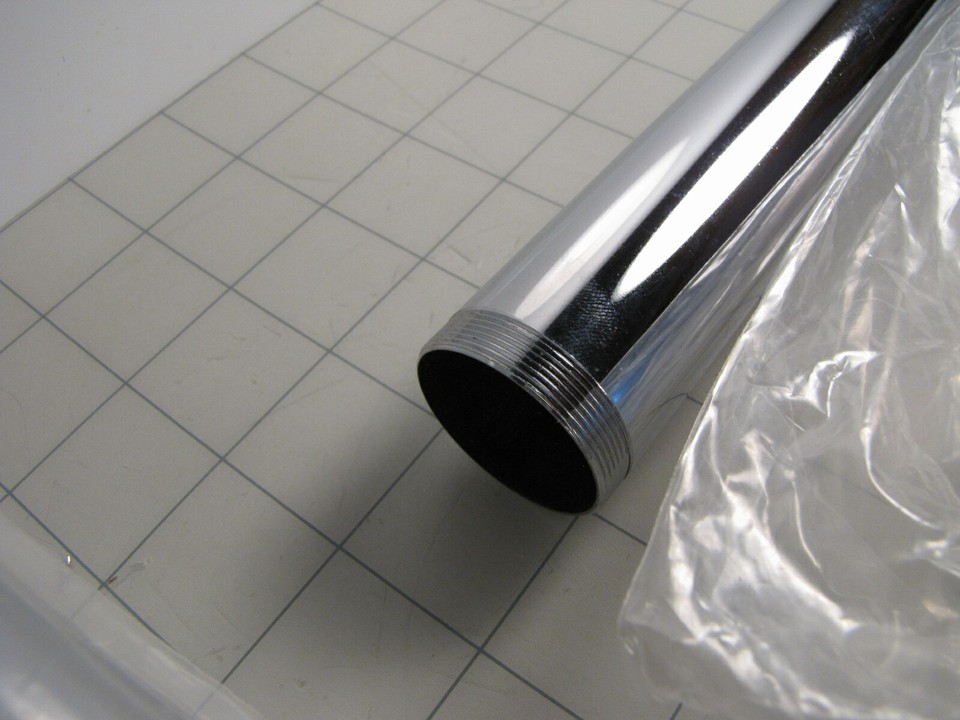 CSB D4832-12CP / 552054 1-1/4" x 12" 17GA Chrome Plated Tube Threaded ...