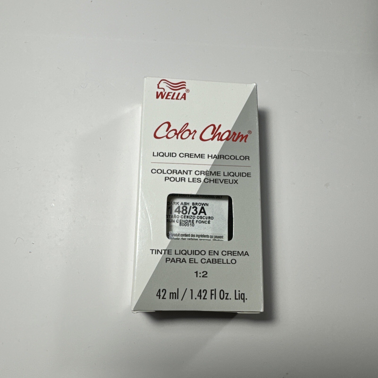 NIB Wella Color Charm Liquid Creme Haircolor Dark Ash Brown 148/3A 1.4 ...