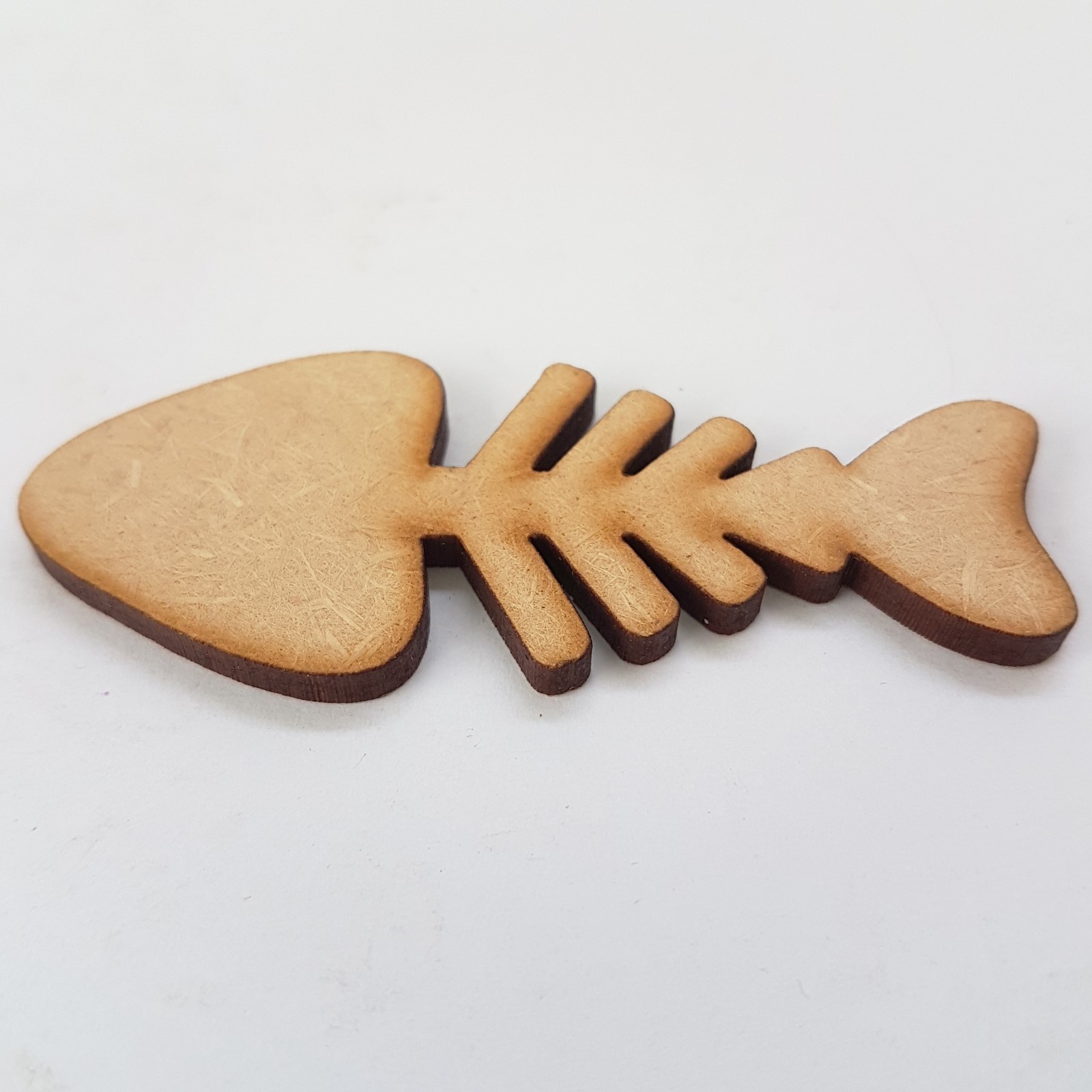 Wooden MDF Fish Bone Shape Craft Embellishments Decoration Heart Gift ...