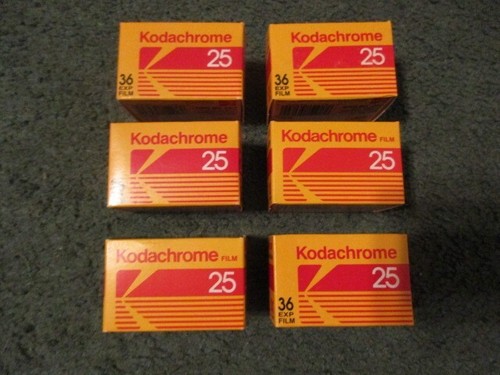 Lot of (6) Kodak Kodachrome 25 Color Slide Film KM 135-36 Sealed Exp ...