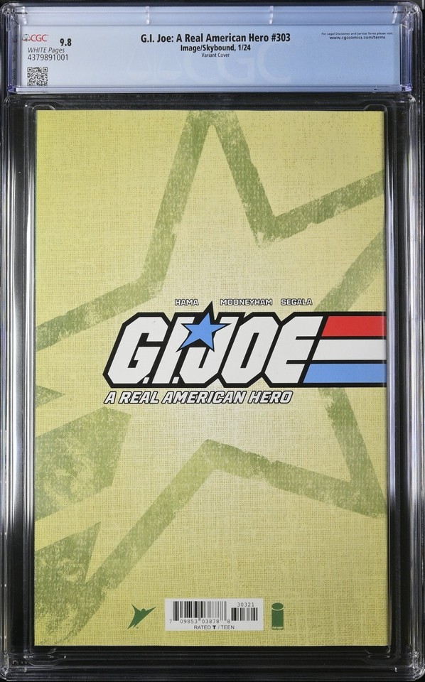 GI Joe #303 CGC 9.8 Kubert Serpentor Black & White Sketch Cover B Image ...