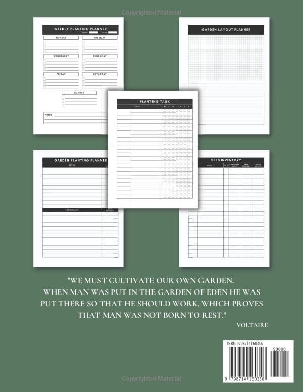 Garden Planner and Journal Complete Gardening Organizer Notebook for ...