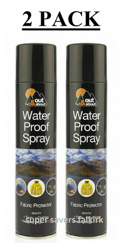2 X300ml WaterProof Spray Fabric Shoes Tents Cloth Protector Camping ...