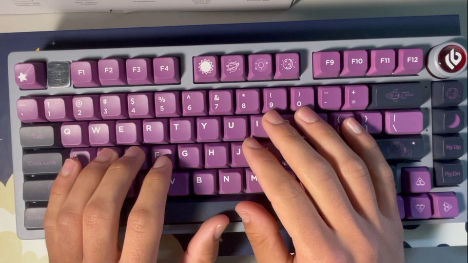 Custom HI75 "Space." Mechanical Keyboard. Tactile. Lubed | eBay