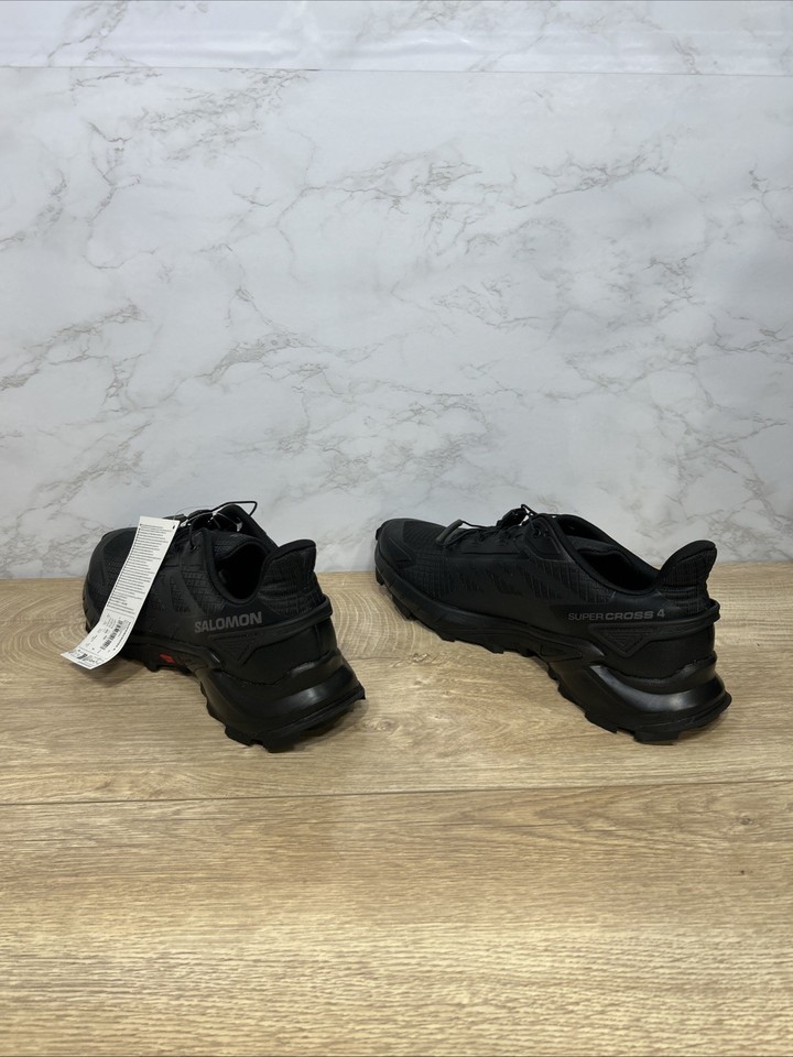 Salomon Supercross 4 Men’s Black Trail Running Hiking Shoes 417362 Sz ...