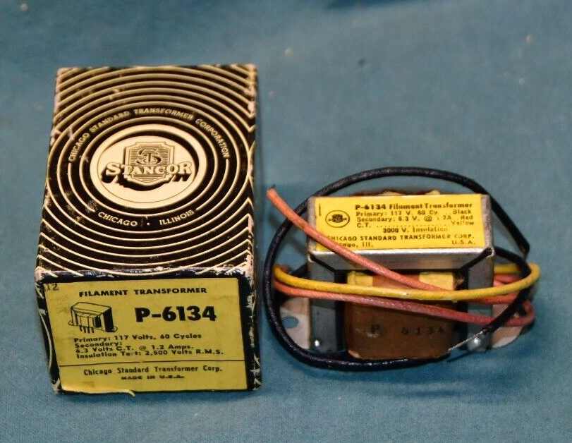 NOS Stancor P6134 Filament Transformer 117vac Primary 6.3vac @ 1.2 Amps ...