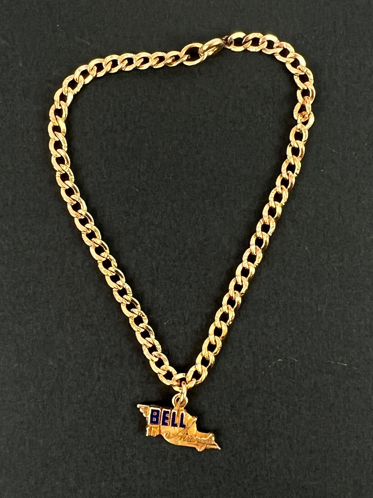 CTO 10K Gold Bell Aircraft Employee Service Charm on 1/20 12K Gold Fill ...