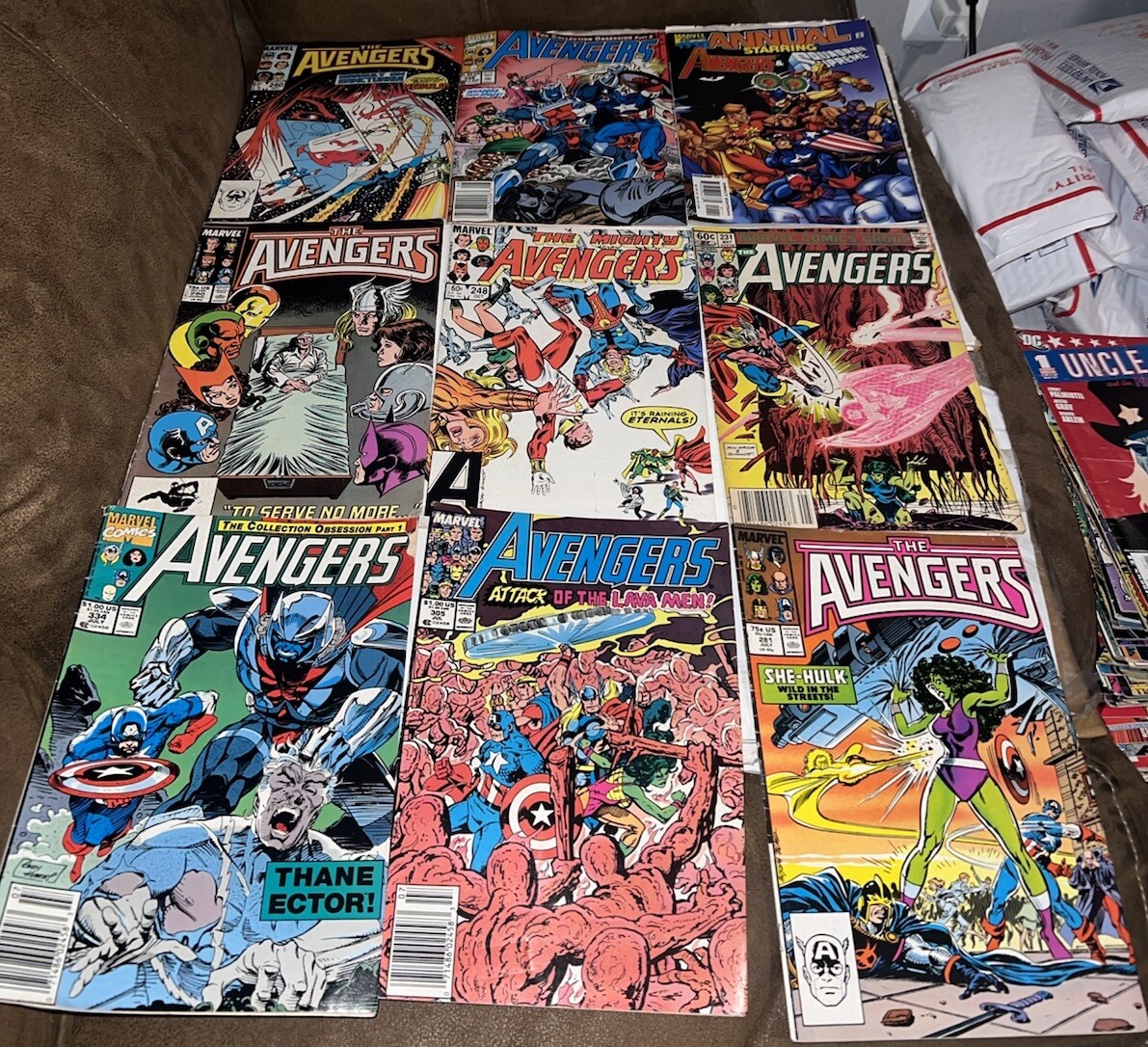 Comic Book Lot of 9 The Avengers Marvel Comics No Duplicates Mixed Eras ...