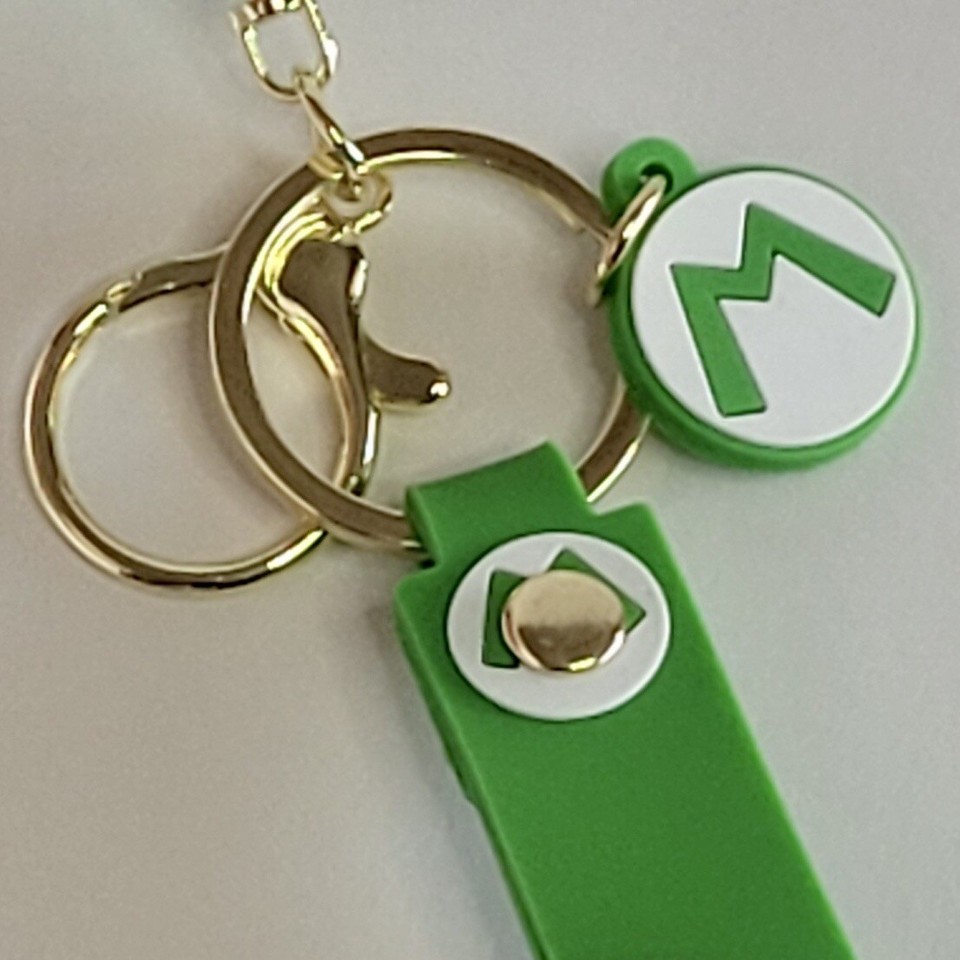 Green Yoshi 3D Super Mario Figure Keychain Key Ring Nintendo | eBay