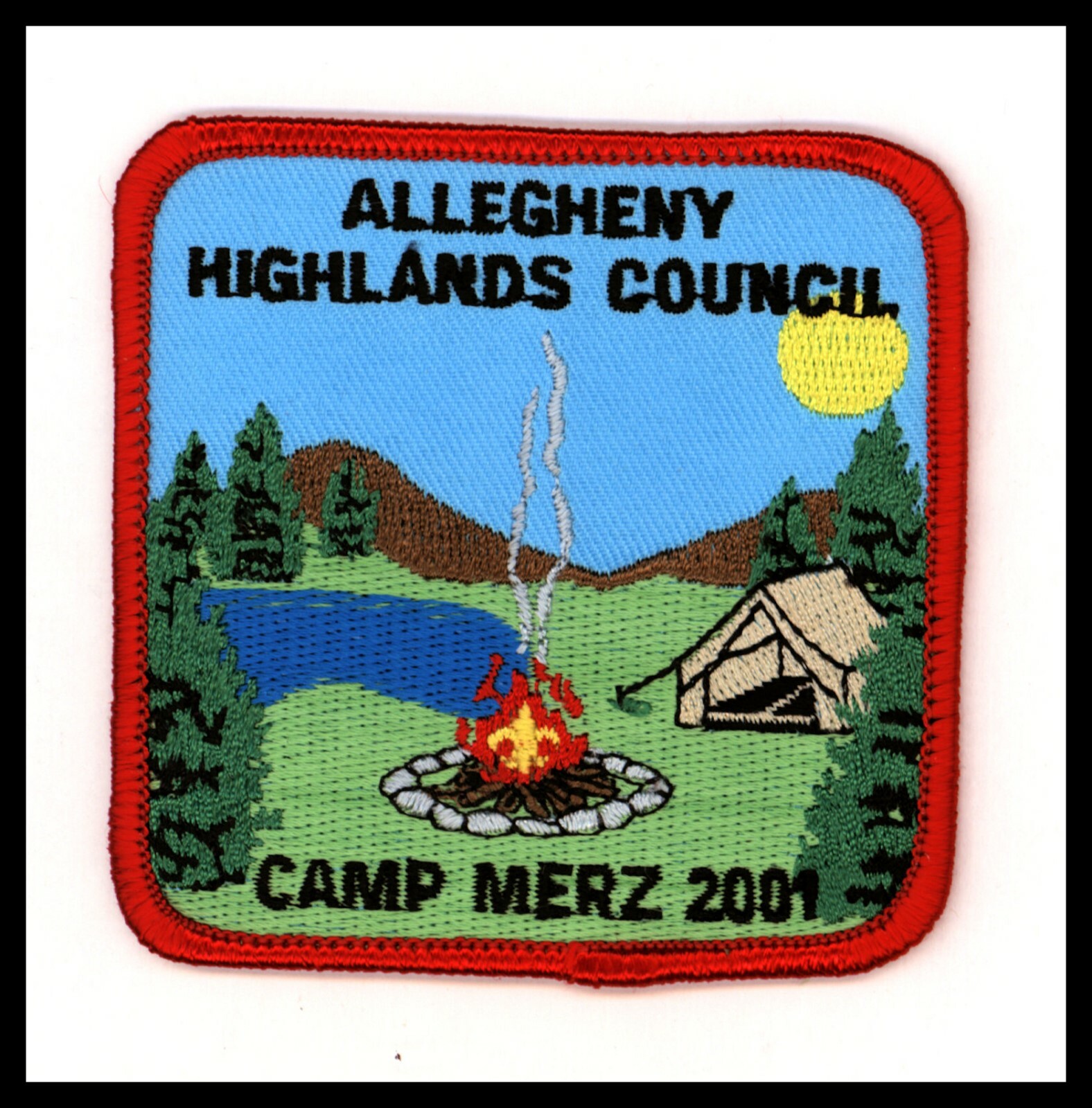 Camp Merz Allegheny Highlands 2001 Boy Scout Embroidered Patch 3" | eBay