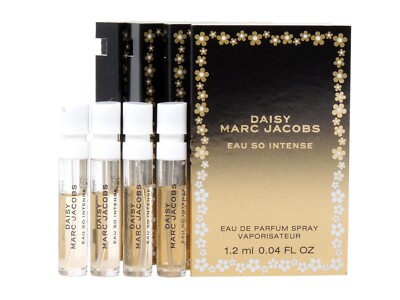 MARC JACOBS DAISY EAU SO INTENSE EDP 1.2ml .04fl oz x 4 PERFUME SPRAY ...