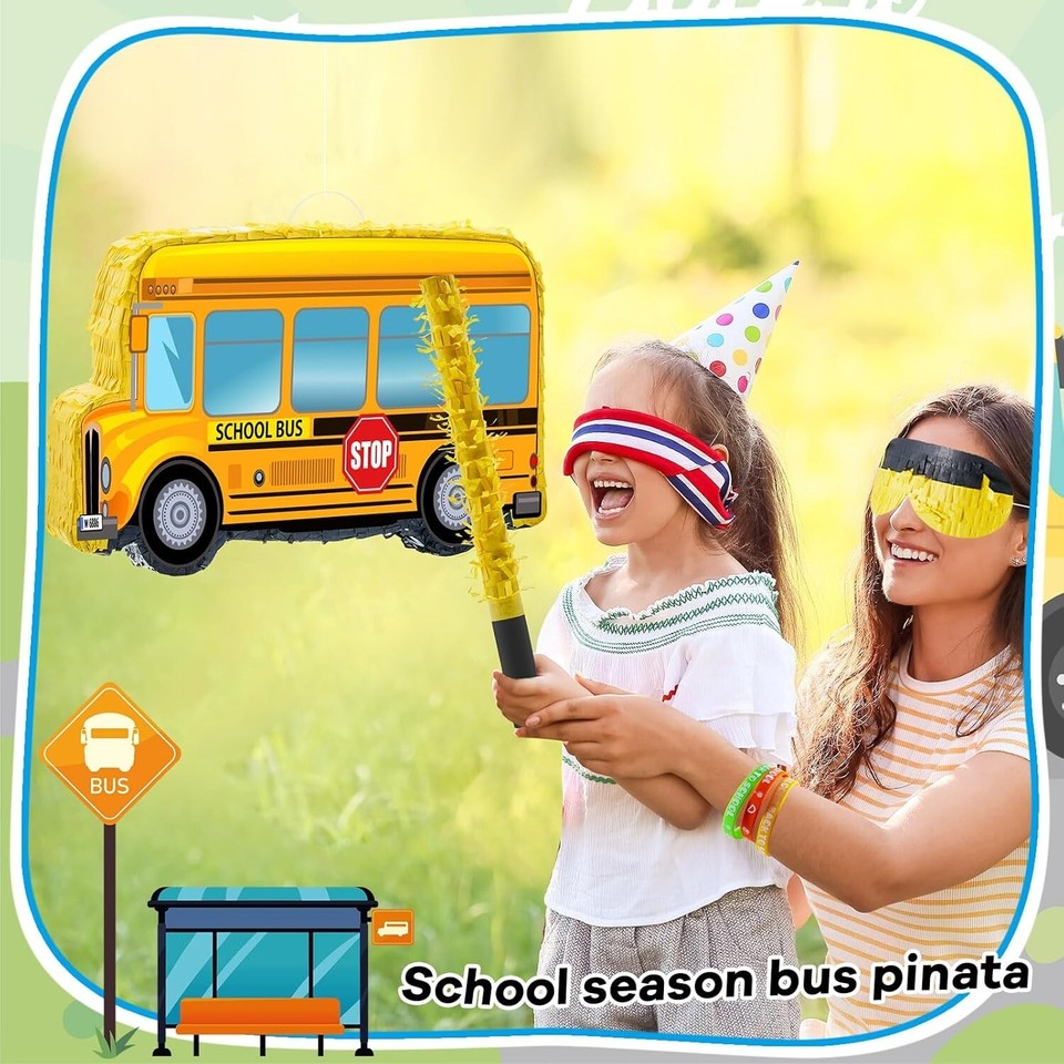 School Bus Piñata Back to School Piñata First Day of School Decorations ...