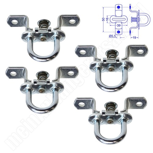 4x Drehverschluss für Öse Pkw Anhänger Plane Planenverschluss verzinkt ...