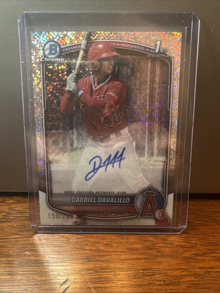 2025 Bowman Chrome Gabriel Davalillo Auto Speckle Refractor 1st #159/ ...