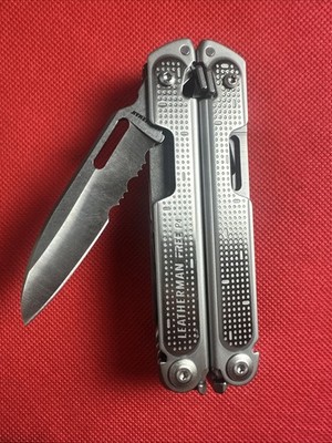New Custom Leatherman Free P4 w/ Combo Blade, ARC file, Awl, Mini bit ...