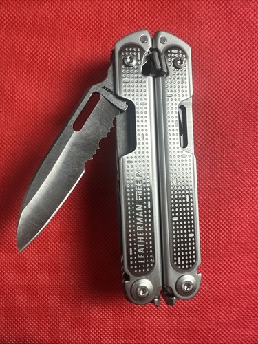 New Custom Leatherman Free P4 w/ Combo Blade, ARC file, Awl, Mini bit ...