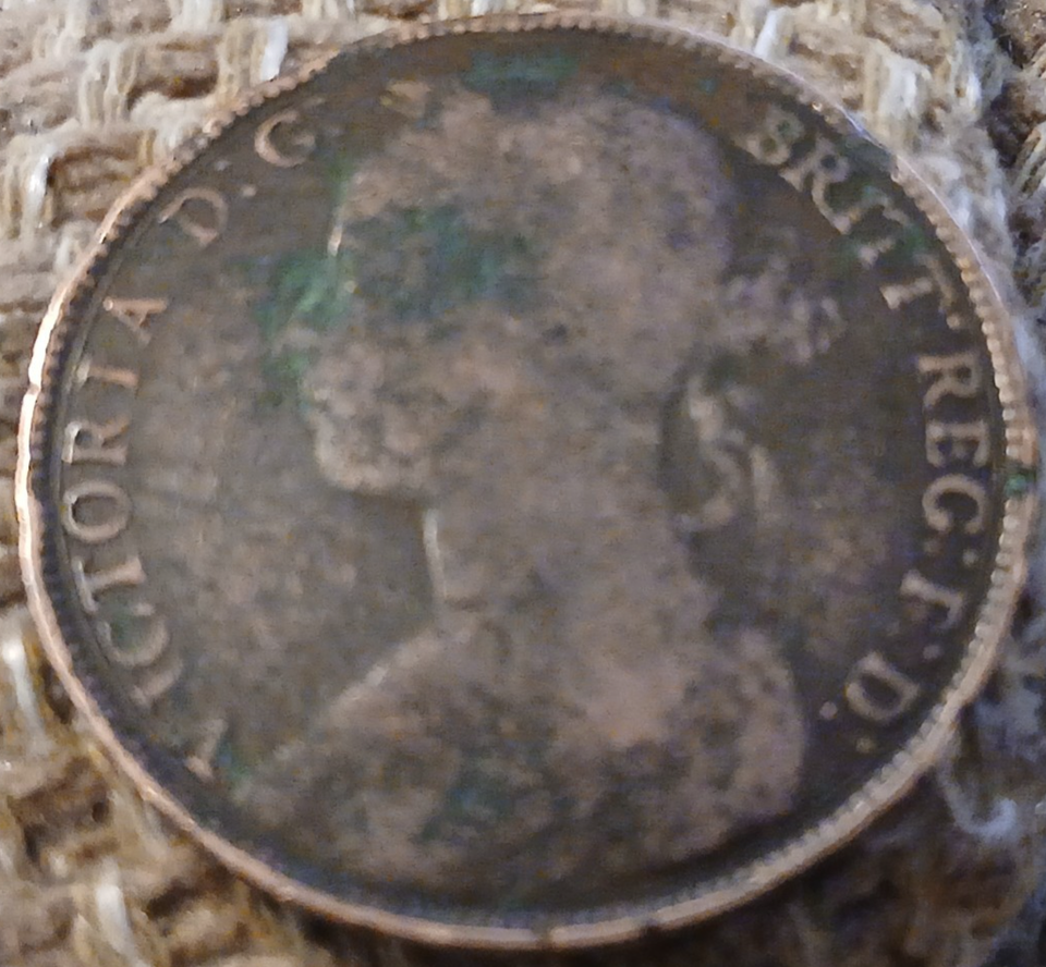 1882H VICTORIAN BUN/YOUNG HEAD ONE PENNY COIN QUEEN VICTORIA SEE PICS Z ...