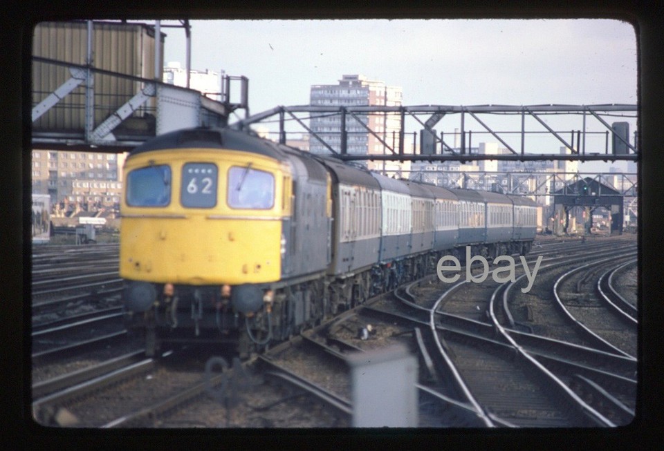 FREE POST 2x ORIGINAL slides- Class 33's - 33116 light at Clapham ...
