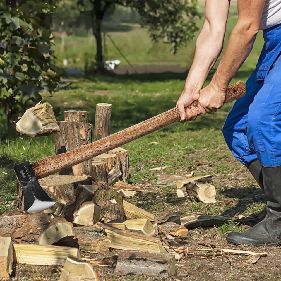 35.4" Splitting Axe, Wood Splitting Axe for Medium to Large Size Logs ...