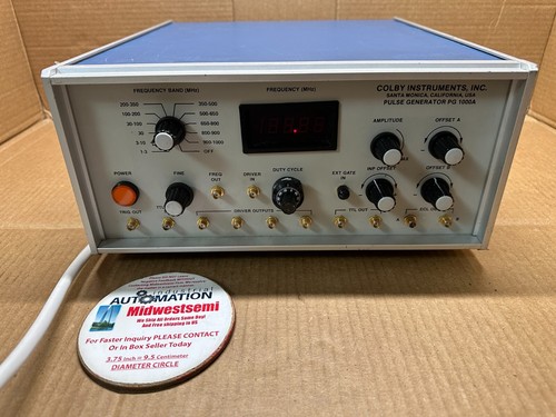 COLBY PG-1000A \ PG 1000A 1MHz to 1000MHz PULSE GENERATOR S/N: PG1 ...