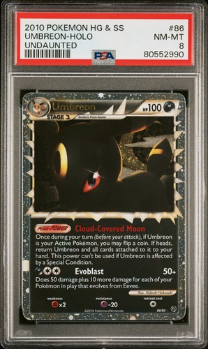 2010 POKEMON UNDAUNTED UMBREON PRIME #86 ULTRA RARE HOLO PSA 8 NM ...