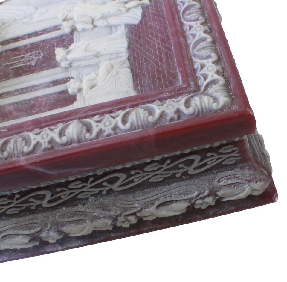 🔥 Vintage Genuine Incolay Stone Jewelry Trinket Box 🔥 | eBay
