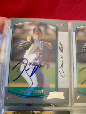 DERRIN EBERT AUTOGRAPHED SIGNED 2000 BOWMAN CARD BRAVES COA | eBay