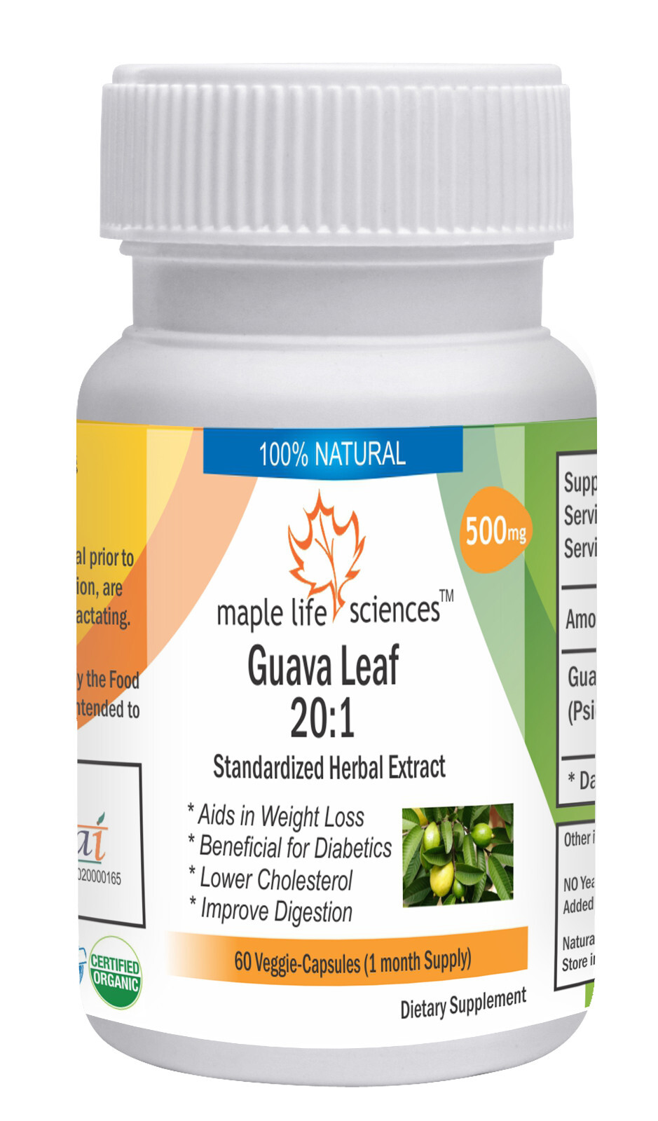 Guava Leaf 20:1 Extract Capsules Psidium Guajava L. Extract Polyphenols ...