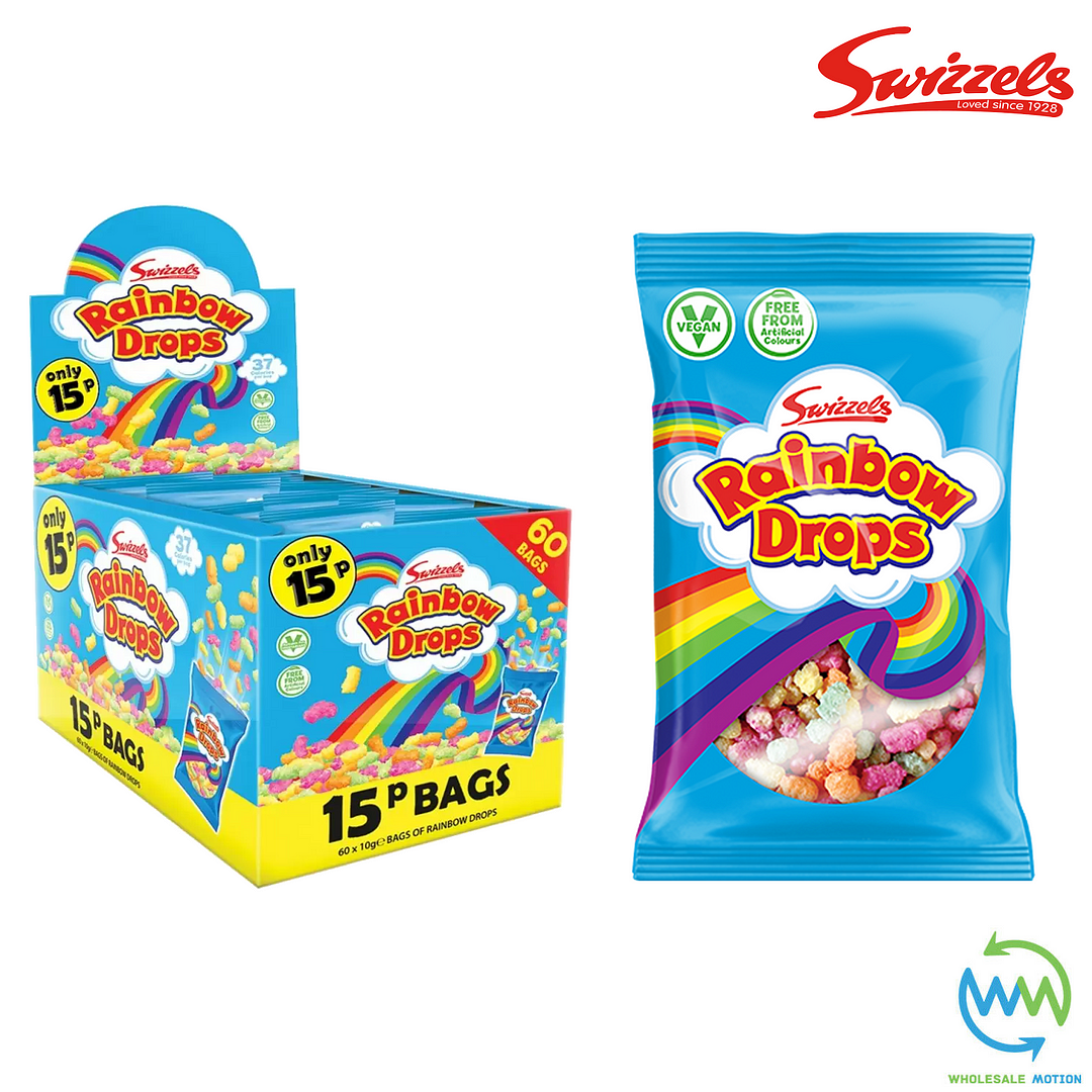 SWIZZELS Rainbow DROPS Mini Bag WEDDING Sweets Retro Party 10g Portion ...